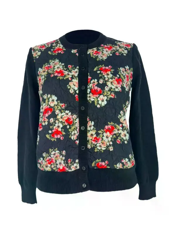 Dolce & Gabbana Floral-print Cardigan - Black