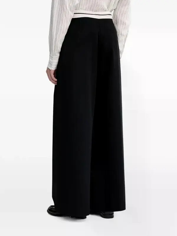 Sisley Pleated Wide-leg Trousers