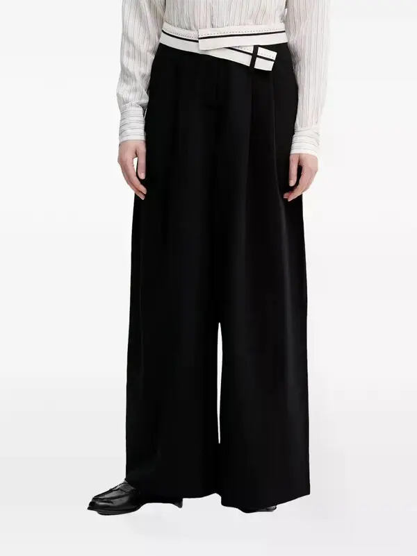 Sisley Pleated Wide-leg Trousers