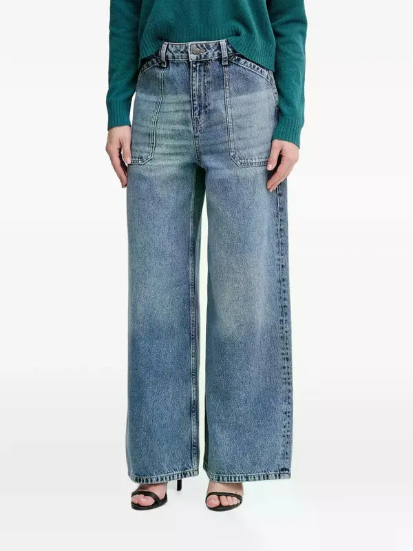 Sisley Patch-pocket Wide-leg Jeans