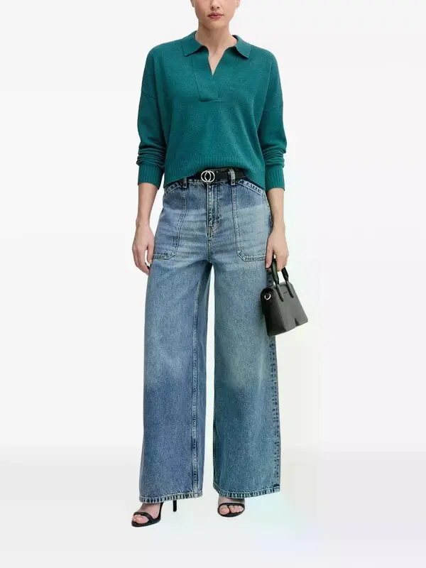 Sisley Patch-pocket Wide-leg Jeans