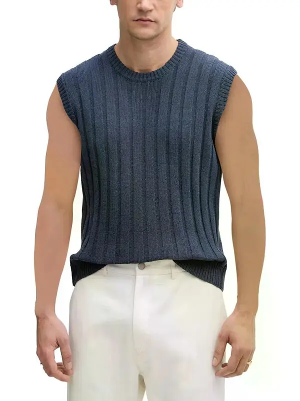 Sisley Ribbed-knit Sweater Vest