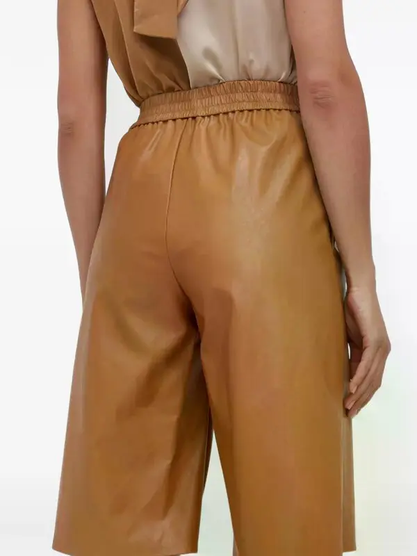 Sisley Elasticated Faux-leather Shorts