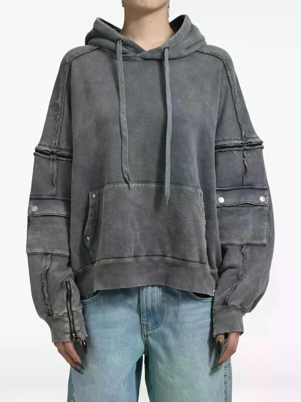 VIVAMUS Panelled Zip-detail Hoodie