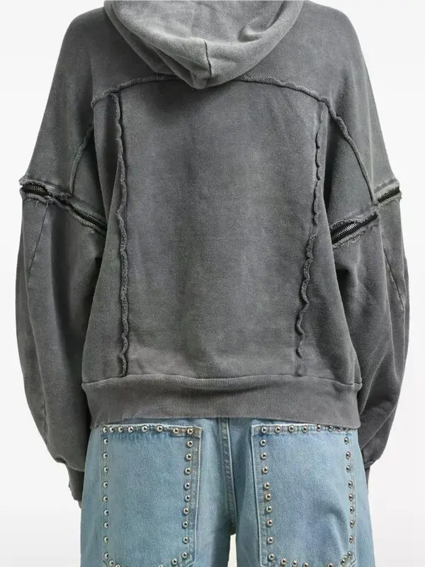 VIVAMUS Panelled Zip-detail Hoodie