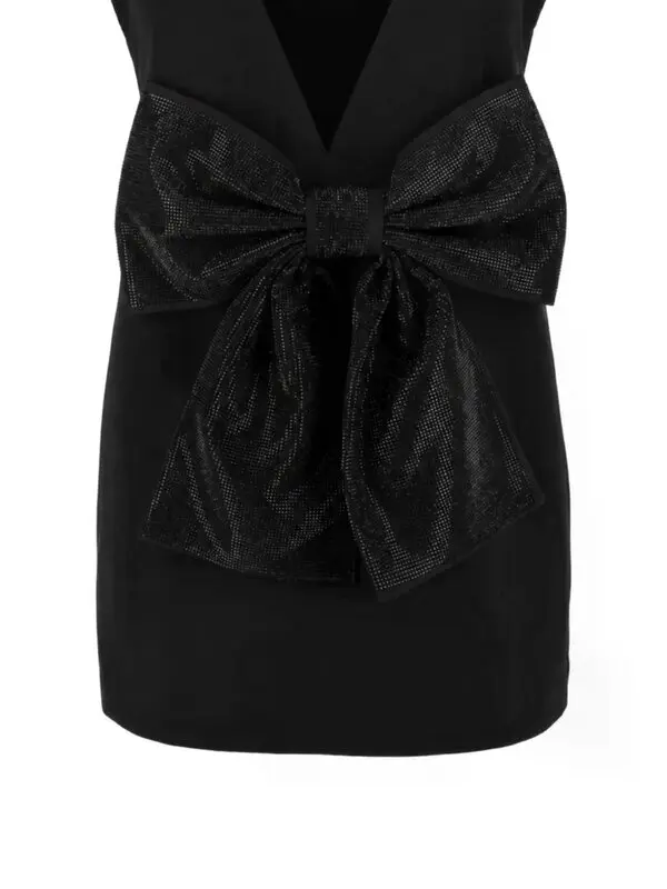ELEH Bow-detail Open-back Mini Dress