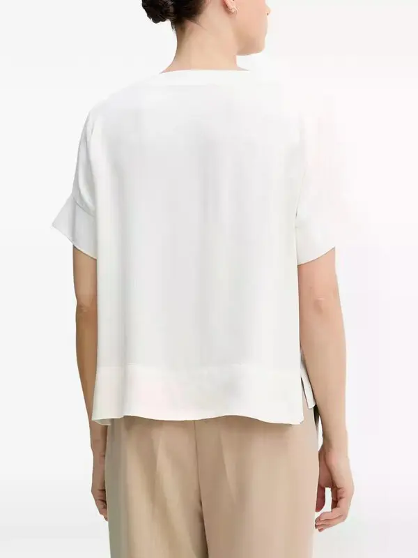 Sisley Round-neck Cuffed-sleeve T-shirt