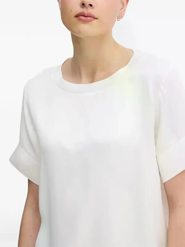 Sisley Round-neck Cuffed-sleeve T-shirt