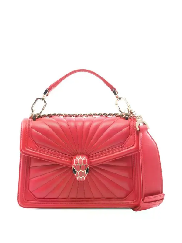 BVLGARI 2015-2026 Leather Serpenti Diamond Blast Satchel