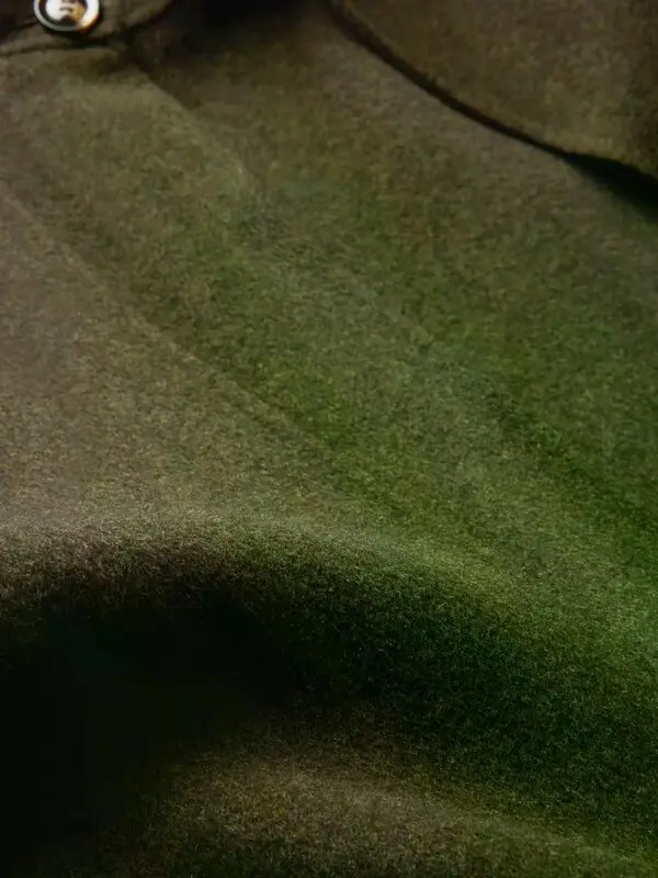 Soeur Finn Scarf-detail Coat - Green
