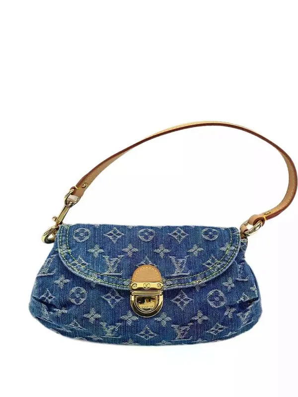 LOUIS VUITTON 2005 Monogram Denim Shoulder Bag - Blue