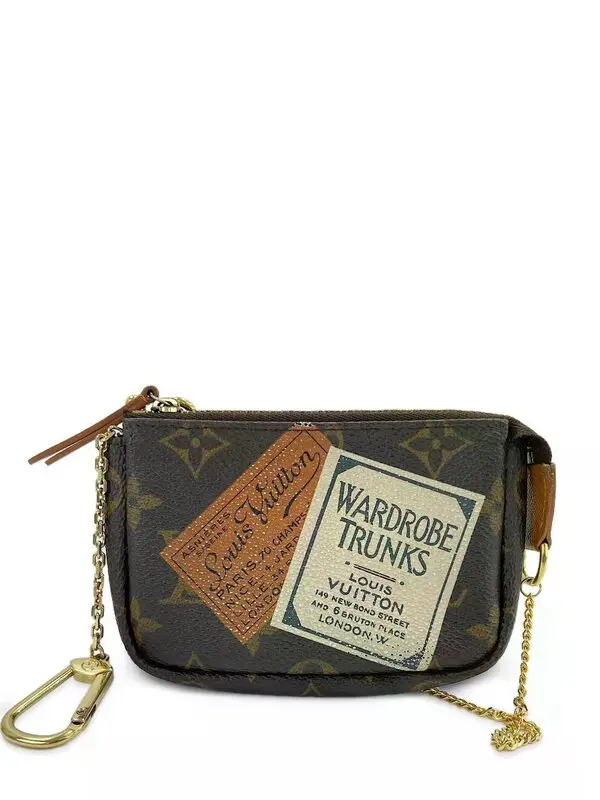 LOUIS VUITTON 2009 Monogram Trunk-print Pouch - Brown