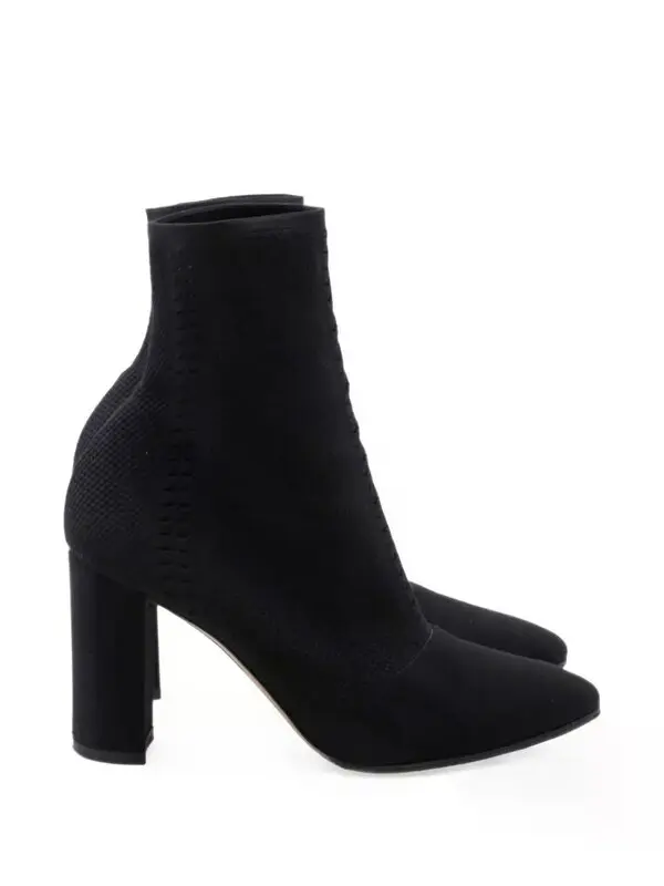 GIANVITO ROSSI Stretch-knit Ankle Boots - Black