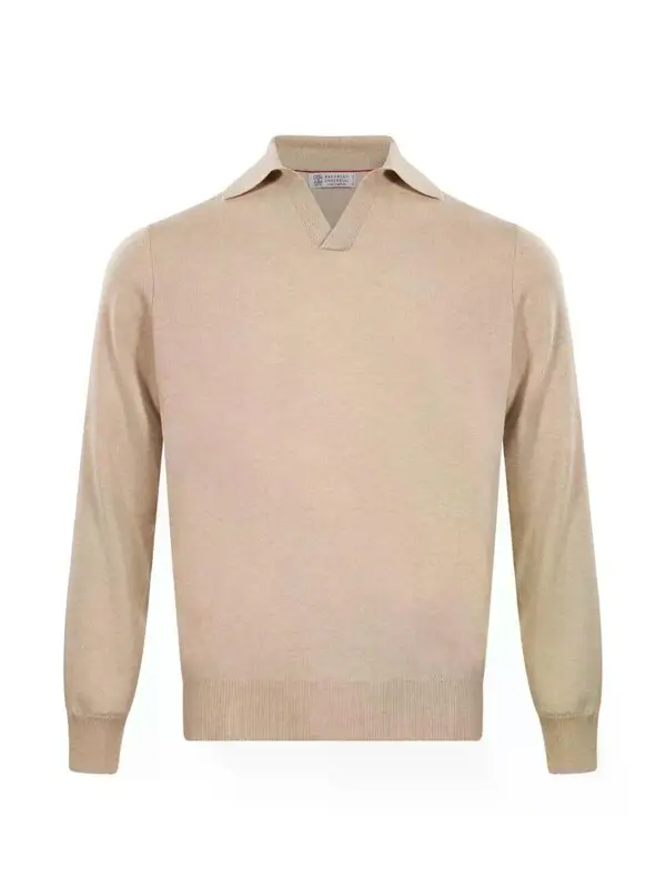 Brunello Cucinelli Long-sleeve Polo-collar Sweater - Neutrals