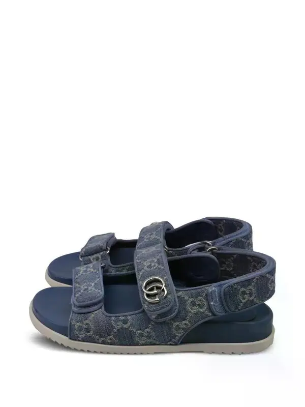 Gucci Moritz Gg Slingback Sandals - Blue