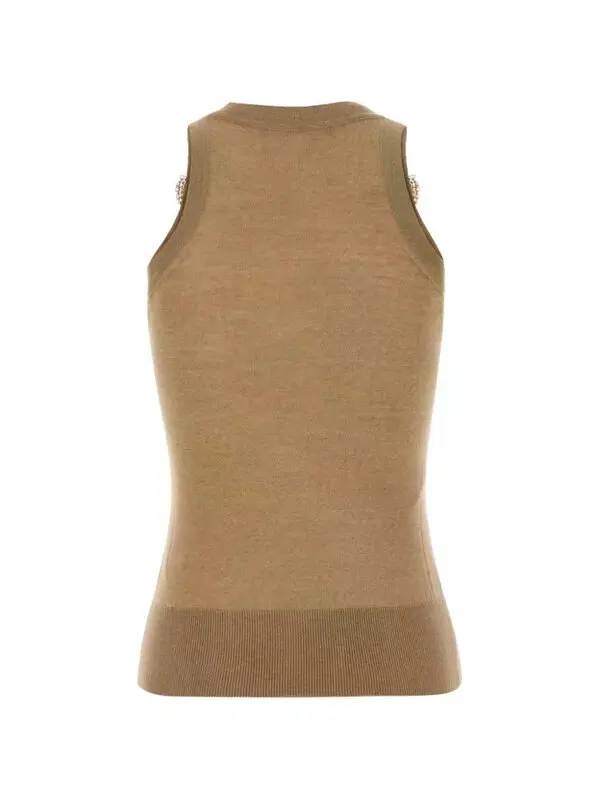 Ermanno Scervino Lace-embellished Bead-detailed Vest