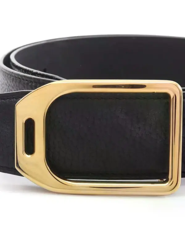Hermès Etrier Reversible Belt - Black