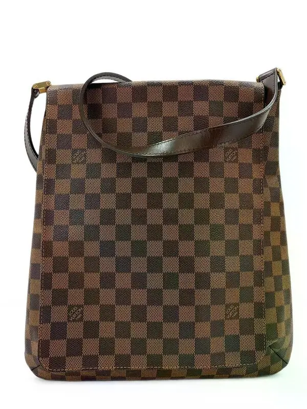 LOUIS VUITTON Damier Ebène Musette Shoulder Bag - Brown