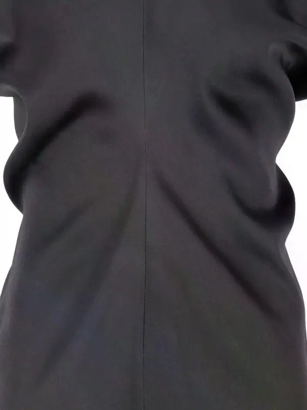 Federica Tosi Padded-shoulder Satin Mini Dress