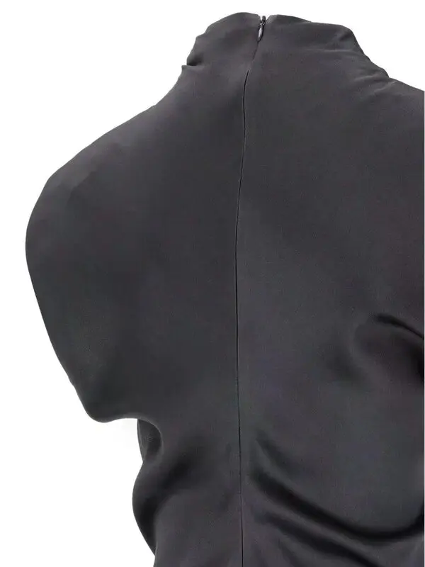 Federica Tosi Padded-shoulder Satin Mini Dress