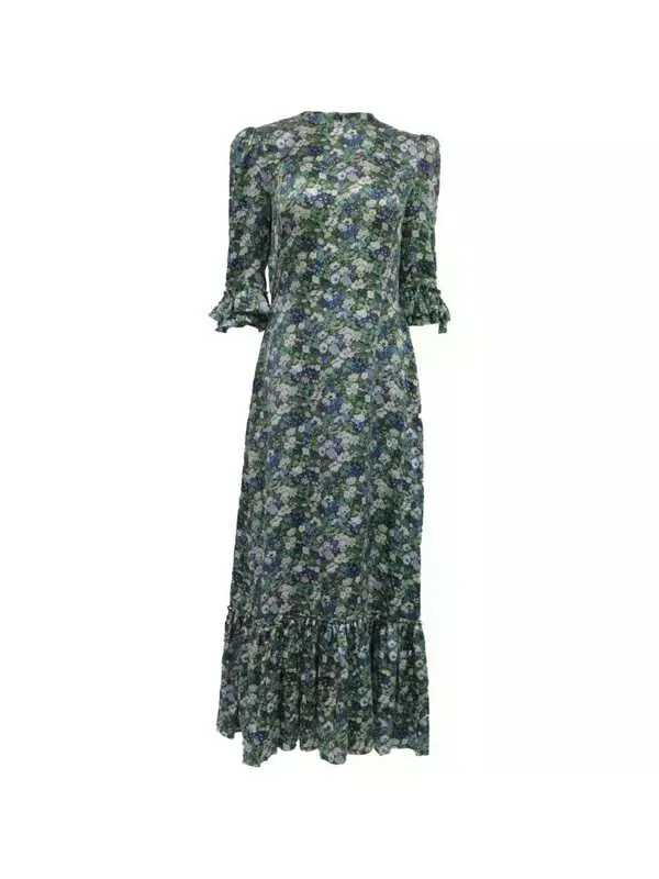 THE VAMPIRE'S WIFE Floral-print Silk Maxi Dress