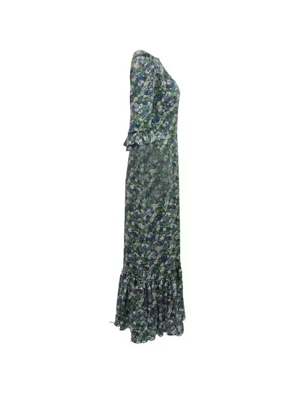 THE VAMPIRE'S WIFE Floral-print Silk Maxi Dress