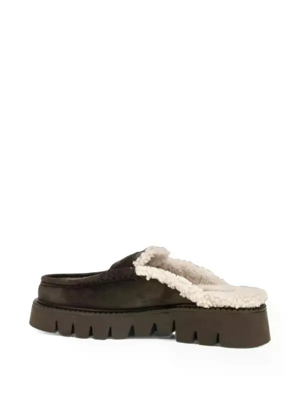 PEDRO GARCIA Savy Shearling-lined Suede Mules