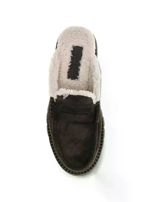 PEDRO GARCIA Savy Shearling-lined Suede Mules