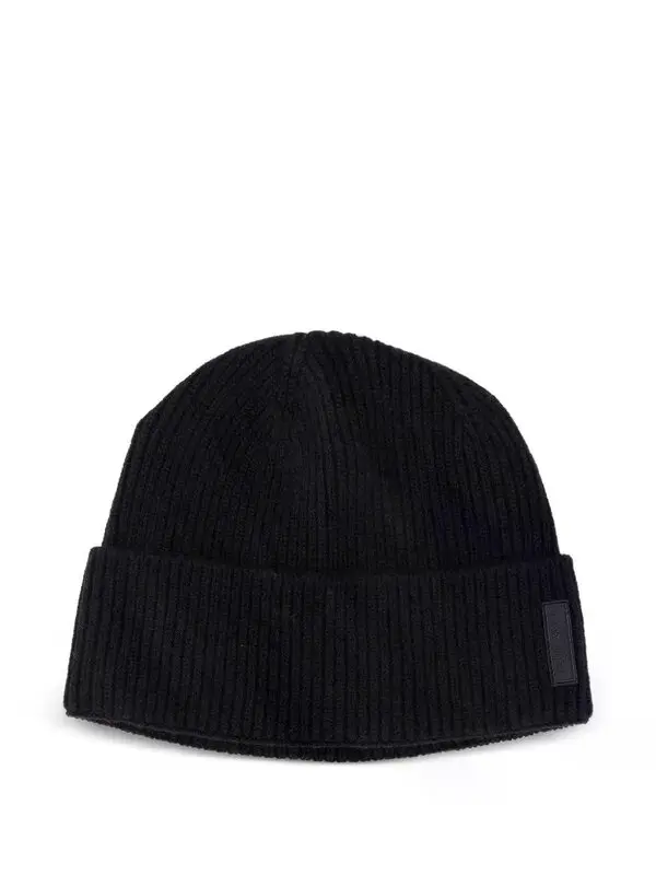 Giorgio Armani Cashmere Beanie Hat - Black