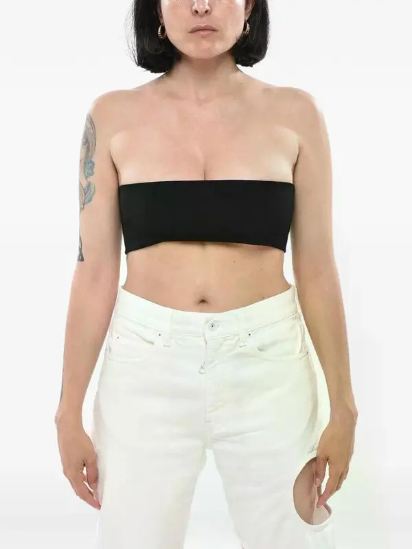 Max Mara Fretty Knit Bandeau Top - Black