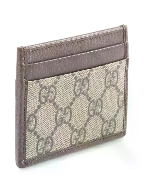 Gucci Ophidia Gg Supreme Card Case - Brown
