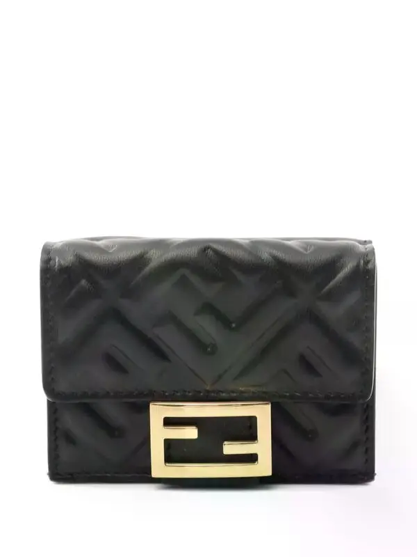 Fendi 2020s Ff-embossed Wallet - Black