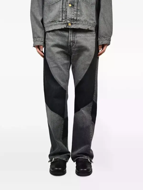 DEAR BORO 1985 Contrast-panel Patchwork Jeans