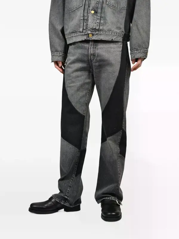 DEAR BORO 1985 Contrast-panel Patchwork Jeans