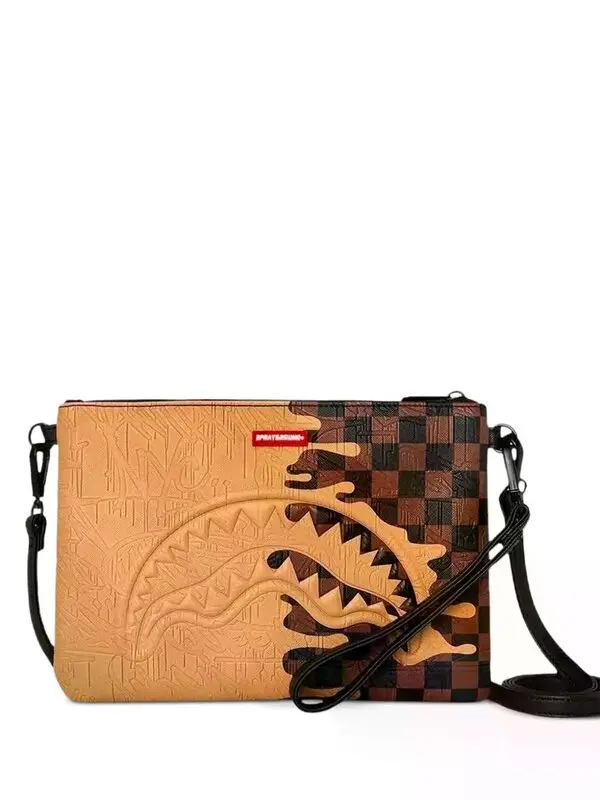 SPRAYGROUND Henny Melt Shark-motif Clutch Bag - Neutrals