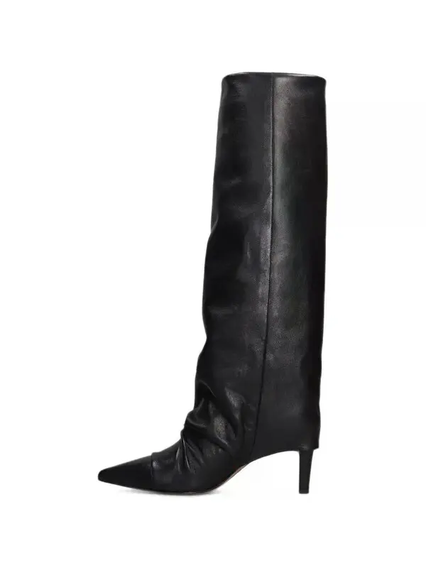 THE SELLER Pointed-toe Ruched Stiletto Boots