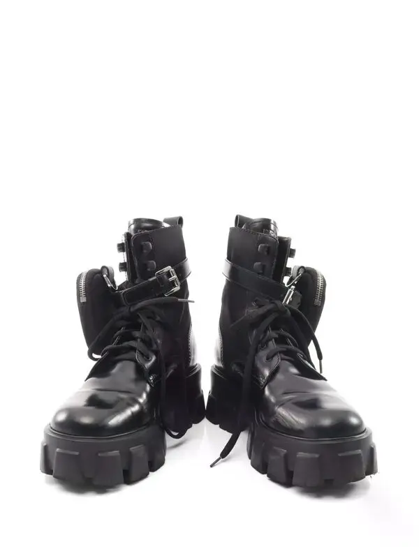 Prada 2000s Monolith Re-nylon Ankle Boots - Black