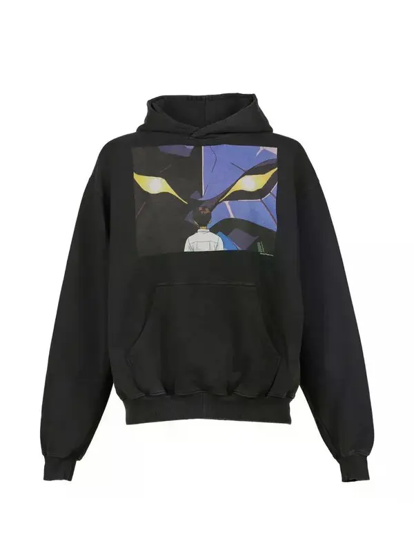 EVANGELI0N 95 Neon Genesis Evangelion Angel Attack Graphic-print Hoodie - Black