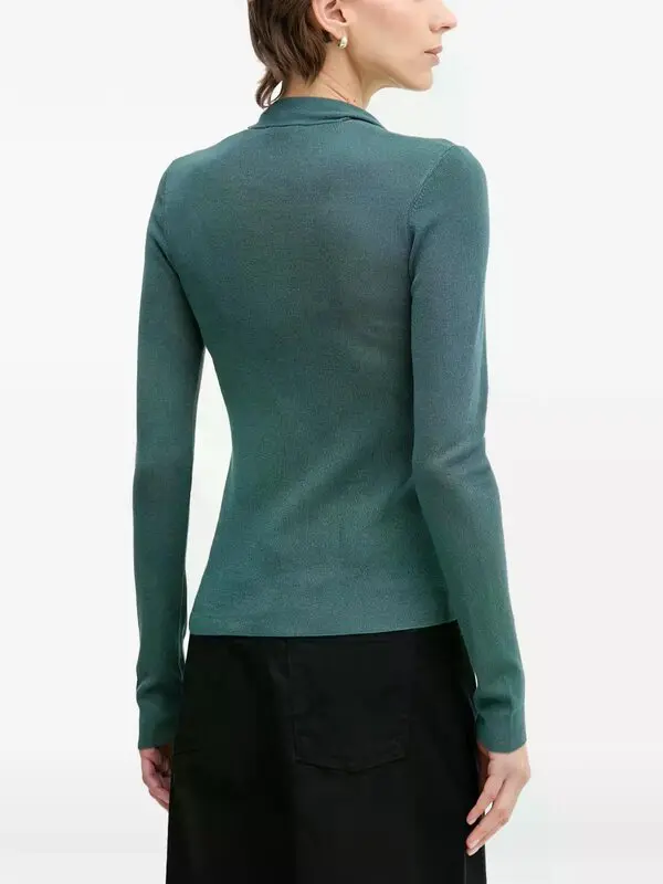 Sisley Bow-detail V-neck Sweater