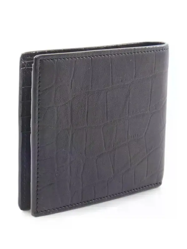 Saint Laurent Monogram Croc-effect Wallet