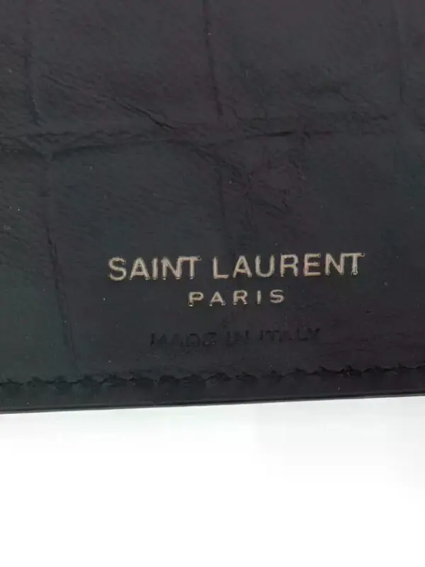 Saint Laurent Monogram Croc-effect Wallet