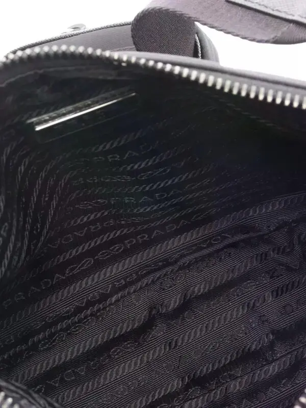 Prada Tessuto Saffiano Shoulder Bag - Black