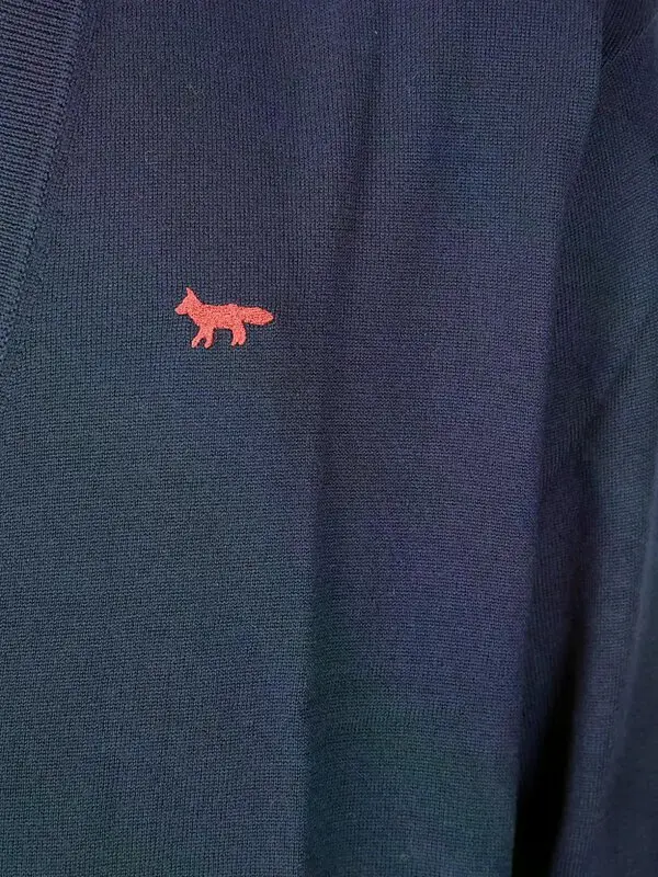 Maison Kitsuné Embroidered Fox Profile Cardigan
