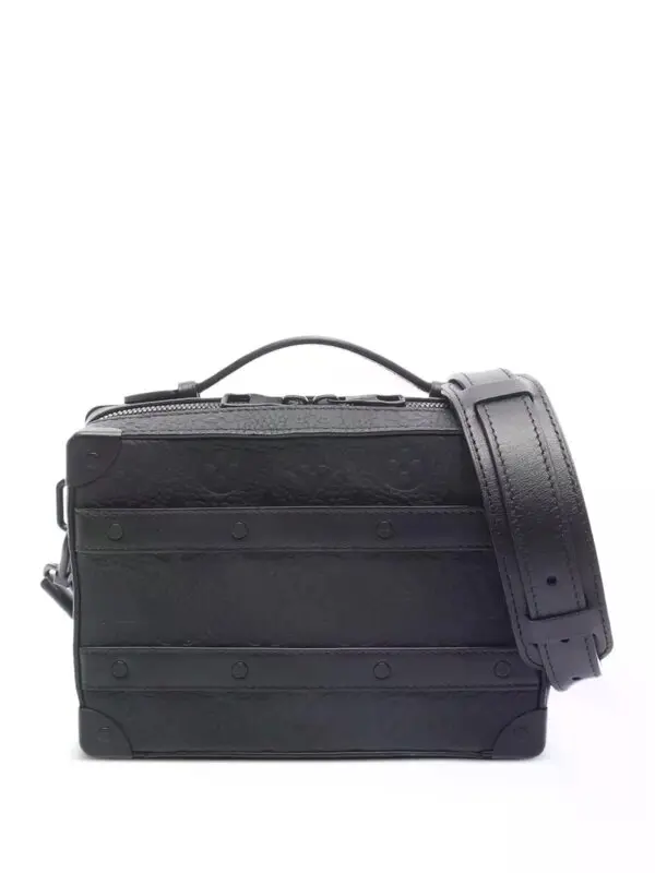 LOUIS VUITTON 2021s Trunk Monogram Taurillon Tote Bag - Black