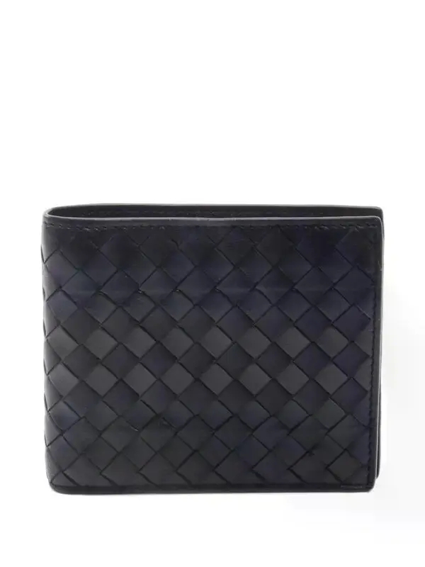 Bottega Veneta 2010s Intrecciato Bi-fold Wallet - Black