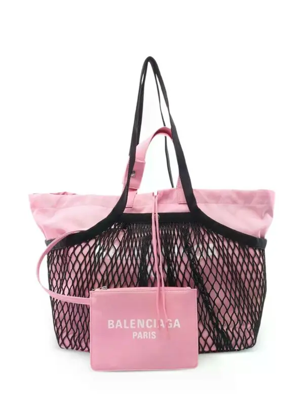 Balenciaga 24/7 Mesh Tote Bag - Pink
