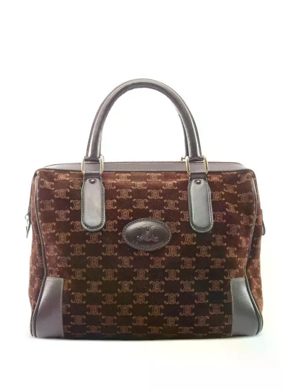 Celine Macadam Boston Handbag - Brown