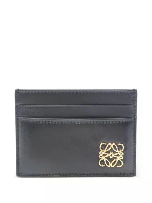Loewe Puffer Anagram Card Holder - Black