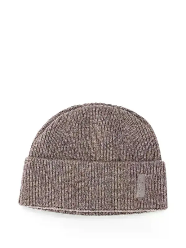 Giorgio Armani Ribbed-knit Cashmere Beanie Hat