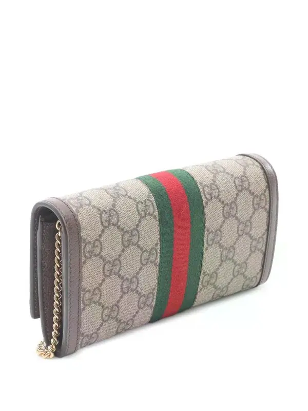 Gucci 2020s Ophidia Gg Supreme Chain Wallet - Neutrals